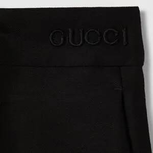 Gucci Logo Embroidered Bootcut Trousers