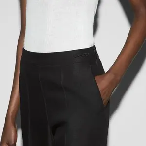 Gucci Logo Embroidered Bootcut Trousers
