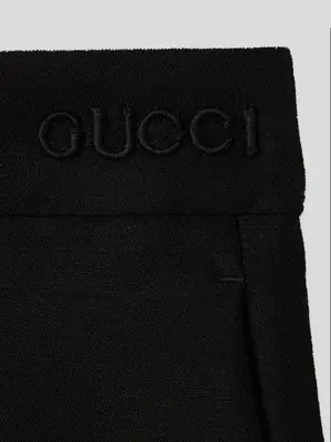 Gucci Logo Embroidered Bootcut Trousers