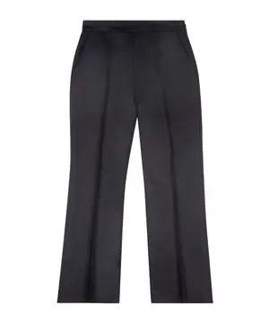 Gucci Logo Embroidered Bootcut Trousers - Black