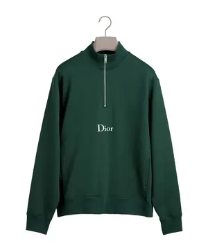Dior Half Zip Sweatshirt With Embroidered Logo