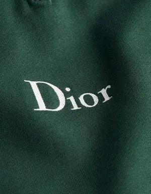 Dior Half Zip Sweatshirt With Embroidered Logo - Green