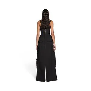 Balenciaga Apron Cargo Pants Skirt - Black