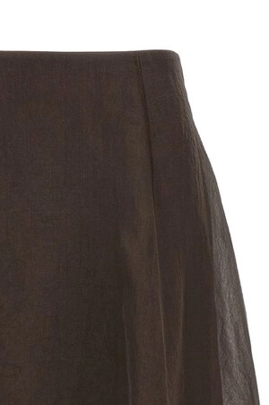 Brunello Cucinelli Flared Hem Midi Skirt - Cocoa