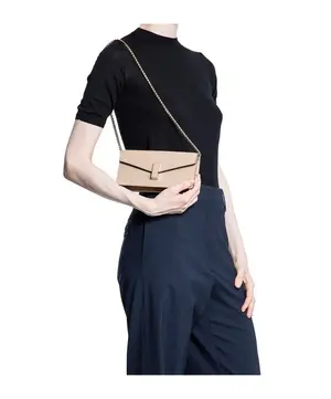 VALEXTRA Iside Envelope Clutch Bag - Beige