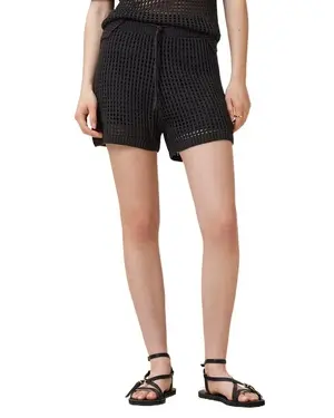 ALLSAINTS Paloma Drawstring Knit Shorts - Charcoalgrey