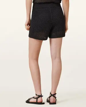 ALLSAINTS Paloma Drawstring Knit Shorts - Charcoalgrey
