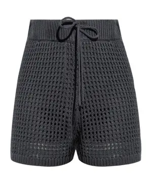ALLSAINTS Paloma Drawstring Knit Shorts - Charcoalgrey