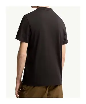 Moncler Velvet Logo T-shirt - Black