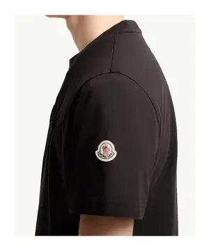 Moncler Velvet Logo T-shirt - Black