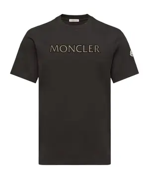 Moncler Moncler Velvet Logo T-Shirt Black