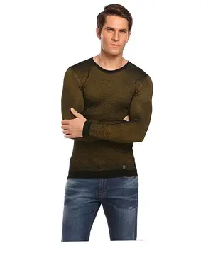 Versace Striped Slim Pullover - Green