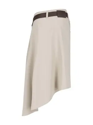 Loewe Belted Asymmetrical Draped Skirt - Light Brown