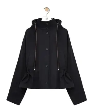 Loewe Hooded Jacket With Leather Accents