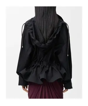 Loewe Hooded Jacket With Leather Accents