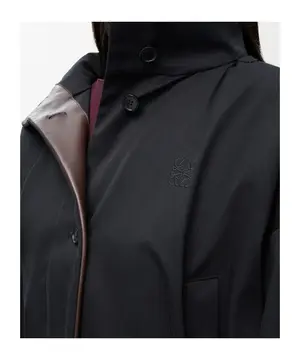 Loewe Hooded Jacket With Leather Accents