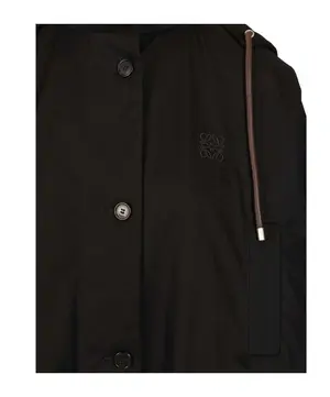 Loewe Hooded Jacket With Leather Accents