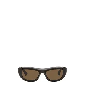 Bottega Veneta Rectangular Frame Sunglasses - Brown