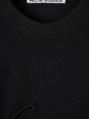 Acne Studios Logo Embroidered T-shirt - Black
