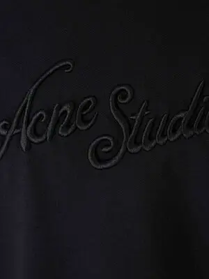 Acne Studios Logo Embroidered T-shirt - Black