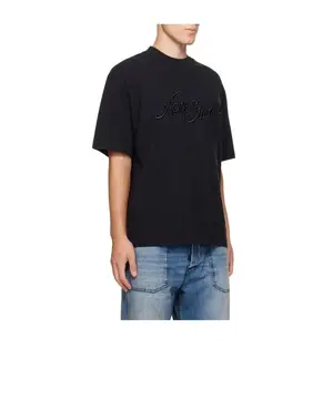 Acne Studios Logo Embroidered T-shirt - No