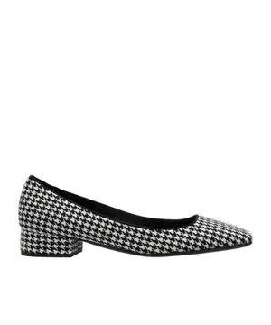 Dolce & Gabbana Houndstooth Square-toe Pumps - Black