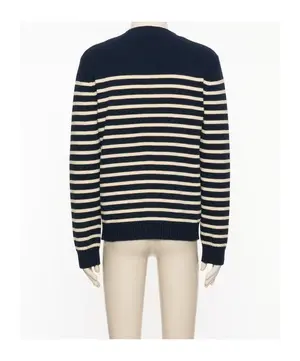 Valentino Garavani Striped Logo Detailed Crewneck Jumper