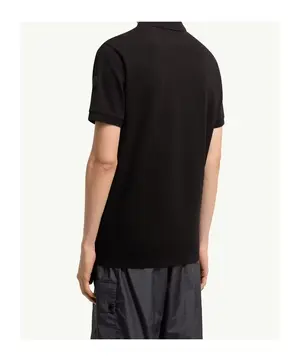 Moncler Logo Patch Short-sleeved Polo Shirt - Black