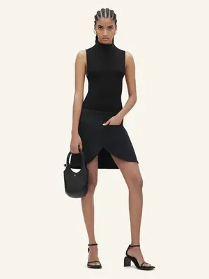 COURREGES Sleeveless High Neck Bodysuit