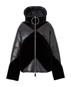 Burberry Chevron Puffer Jacket With Detachable Hood