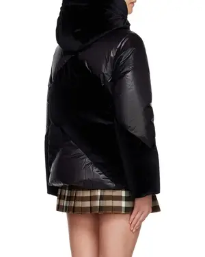 Burberry Chevron Puffer Jacket With Detachable Hood
