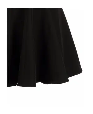 Versace Logo Band Flared Mini Skirt
