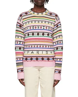 Kenzo Fair Isle Jacquard Knit Jumper - Multicolor