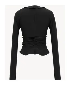 Saint Laurent Ruffled Long-sleeve Blouse
