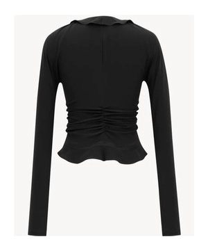 Saint Laurent Ruffled Long-sleeve Blouse