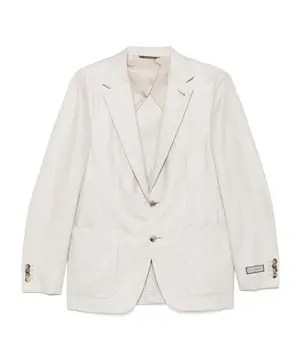 Canali Single-breasted Blazer With Notched Lapel