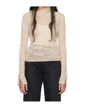 Acne Studios Sheer Ribbed Turtleneck Pullover