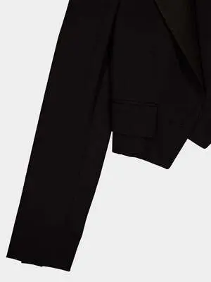 Dolce & Gabbana Dolce Gabbana Cropped Gabardine Tuxedo Jacket