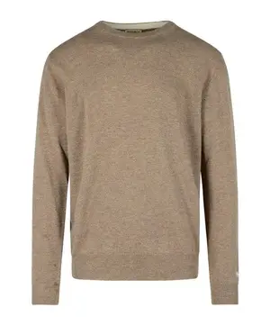 Woolrich Logo Embroidered Crewneck Jumper - Brown