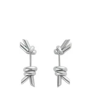 Bottega Veneta Knot Stud Earrings - Silver