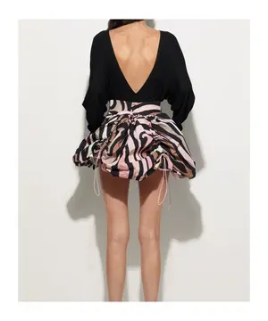 Emilio Pucci Jersey Bodysuit With Cape Effect Sleeves