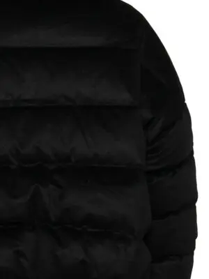 Soft Goat Padded High Neck Zip Up Puffer Jacket