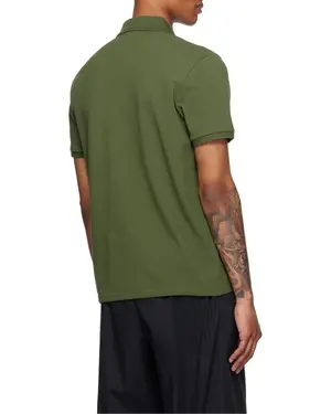 Moncler Logo Patch Short-sleeved Polo Shirt - Khaki