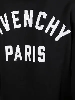 Givenchy Logo-intarsia Knitted Zip-up Jacket - Black