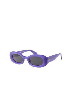 Off-White Oval Frame Sunglasses With Logo Detail