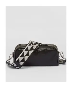 Prada Logo Plaque Zipped Shoulder Bag