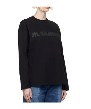 JIL SANDER Logo Print Long Sleeve T-shirt - No