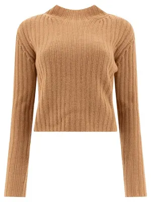 Max Mara Ribbed Knit Jumper - Brown