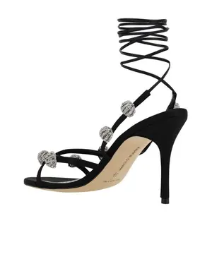 Manolo Blahnik Elsaka Embellished Strappy Sandals
