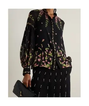 Erdem Floral Printed Long Sleeve Shirt